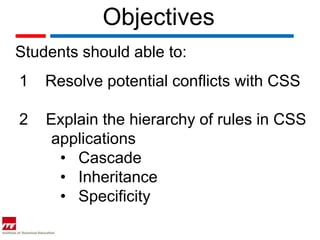 Web topic 18 conflict resolution in css | PPT