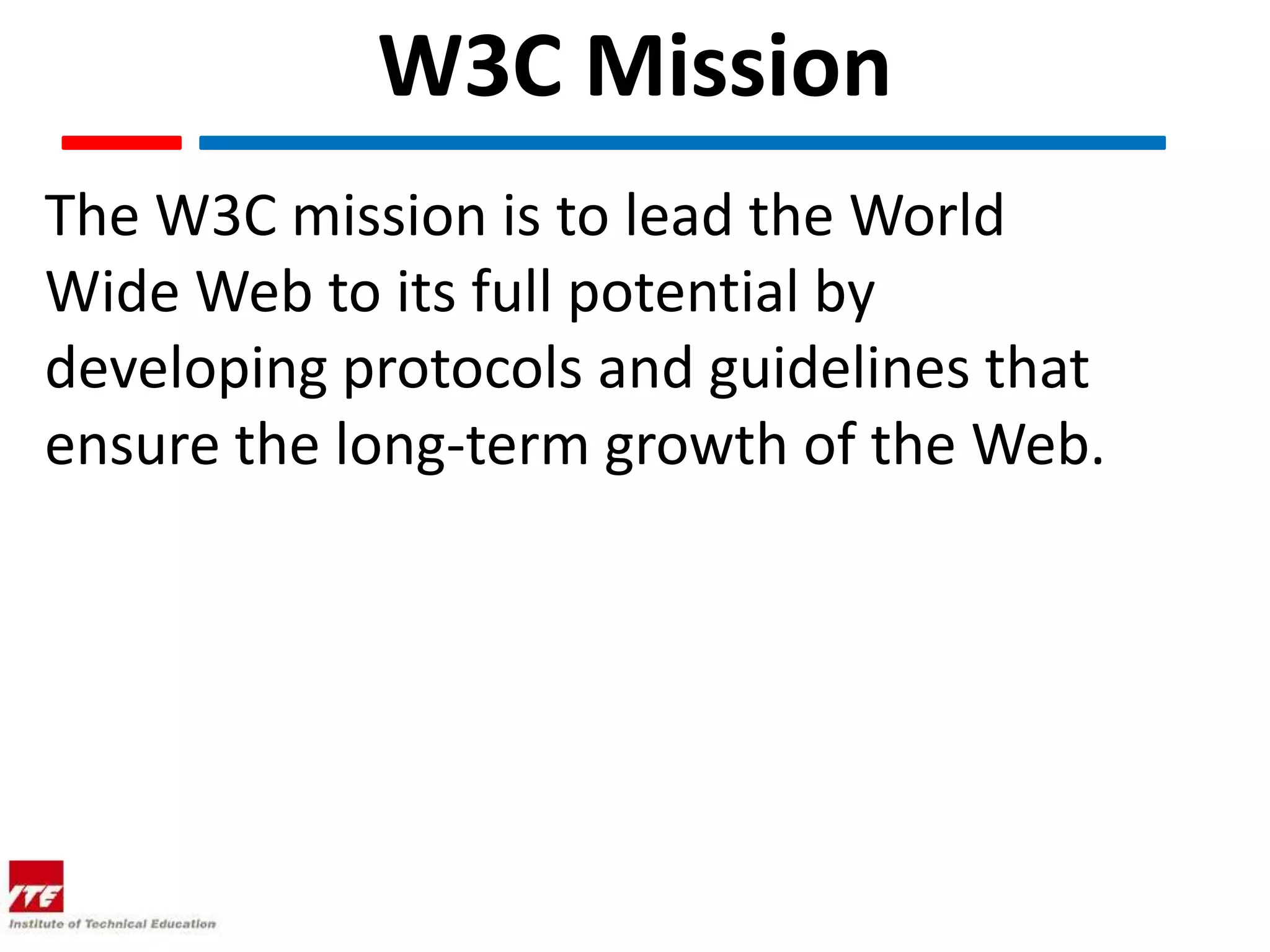 Web topic 28. w3 c standards and guidelines | PPT