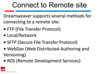 Web topic 31 setup remote site | PPTX