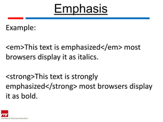 Web topic 5 text formatting | PPT
