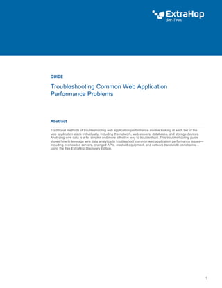 Web Application Troubleshooting Guide | PDF