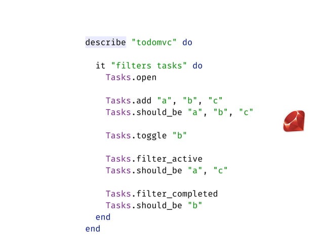 Web ui tests examples with selenide, nselene, selene & capybara | PPT Web ui tests examples with selenide, nselene, selene & capybara | PPT