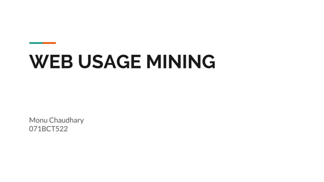 Web Usage Mining Ppt 