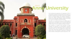 DoMS, Anna University - Chennai, MBA Tourism Management 2014-2016 ...