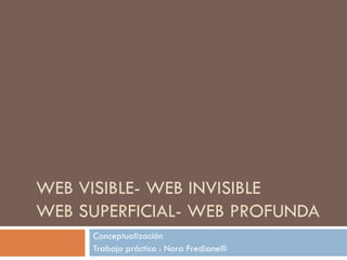 Web Visible Web Invisible | PPT