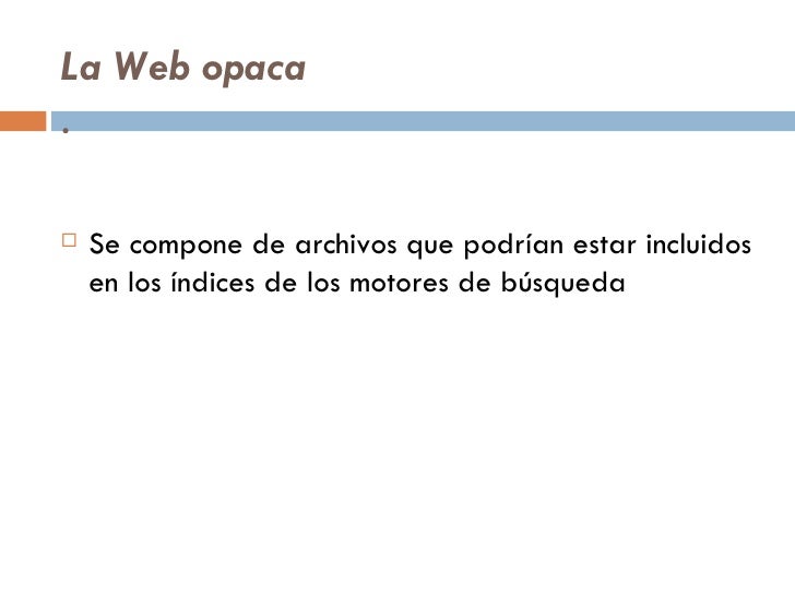 Web invisible – Infotecnología