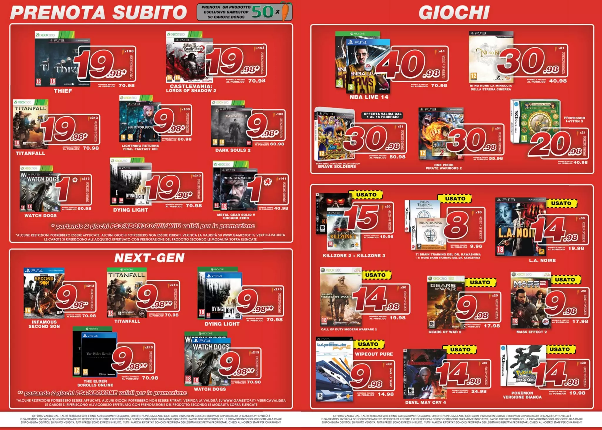 Volantone Febbraio 2014 - GameStop Italia! | PPT