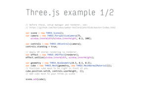 Quick dive into WebVR | PPT