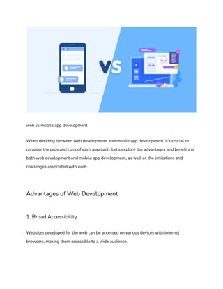 Web vs Mobile App Development: Choosing the Right Platform for Your ...