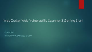 Web vulnerability scanner getting start | PDF