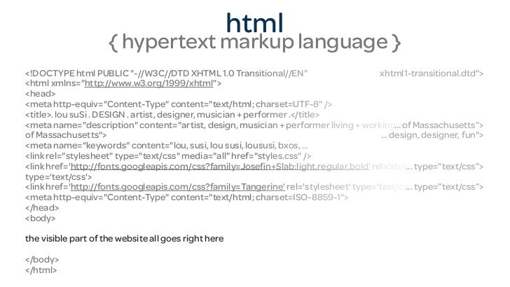 Introduction To Web Design Week 1
