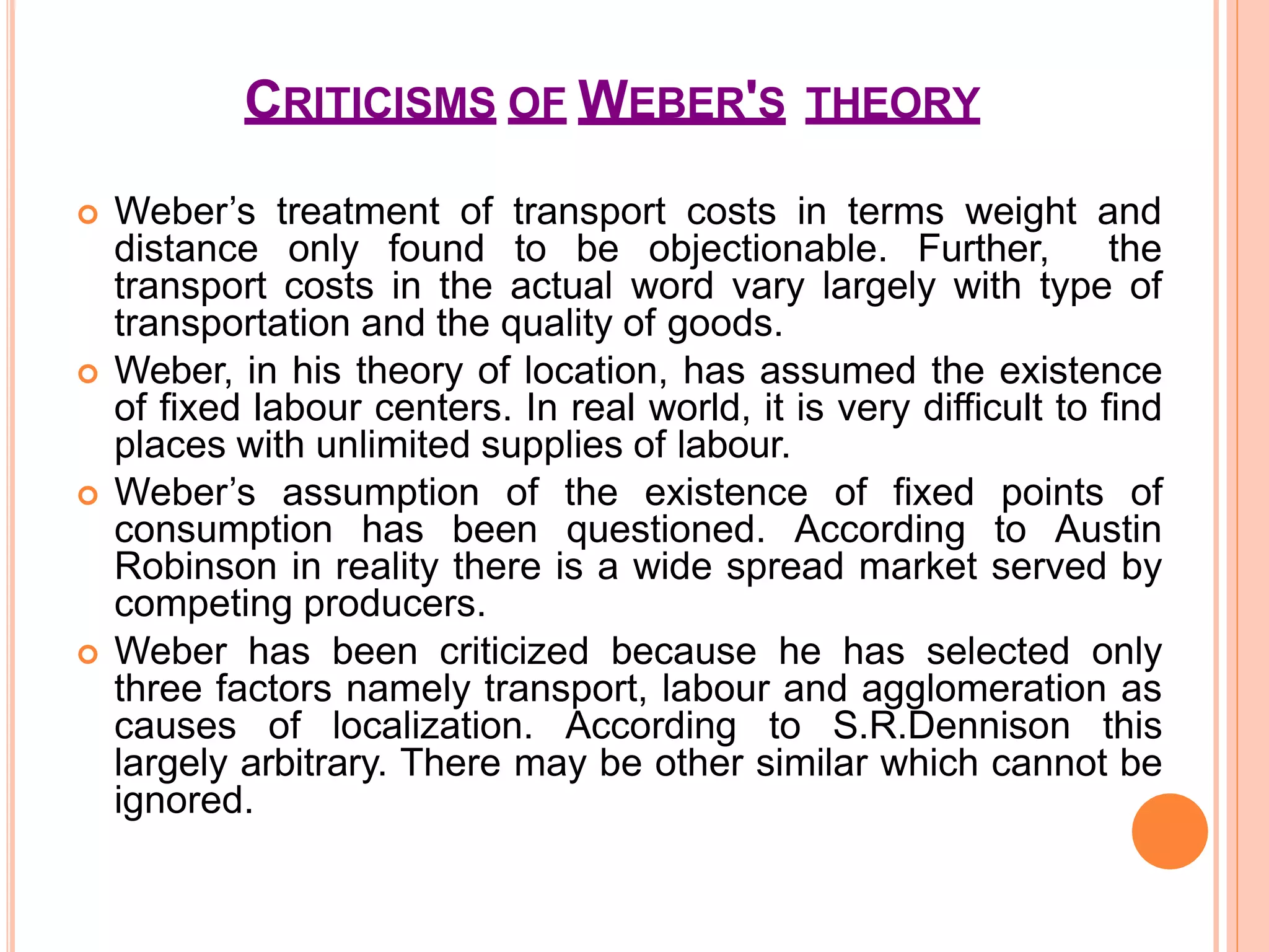 Weber theory | PPTX