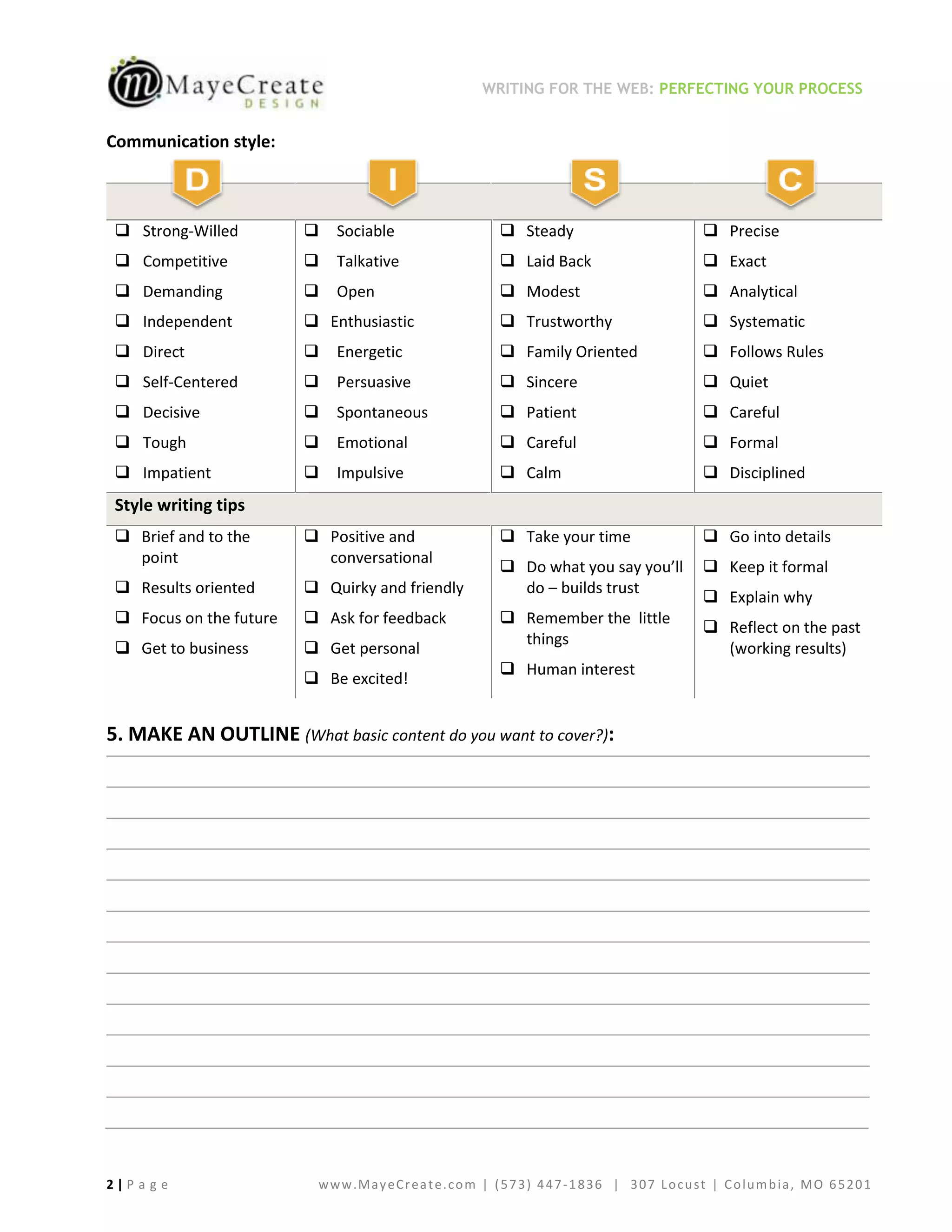 Writing for the Web Handout | PDF