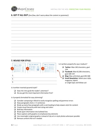 Writing for the Web Handout | PDF