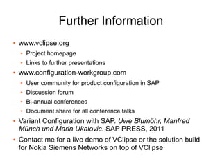 VClipse – Xtext-based IDE for the SAP Variant Configurator | PDF