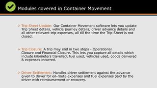 WebXpress Container Movement Solution | PDF