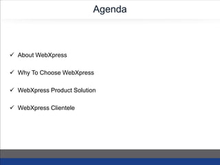 WebXpress Corporate Presentation | PPTX