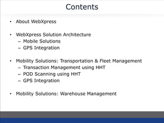 WebXpress enterprise mobility capability and solutions | PPT