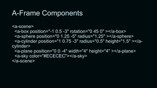 WebXR - Introduction and Workshop | PPTX | Web Design and HTML | Internet
