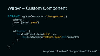 WebXR - Introduction and Workshop | PPTX | Web Design and HTML | Internet