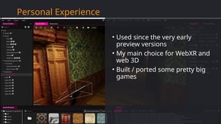 WebXR Frameworks - XRCC - 5 different WebXR Frameworks compared based on personal experience | PPTX