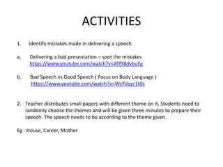 Wec 8013 speaking skills | PPTX