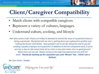 We Care Difference General | PPT