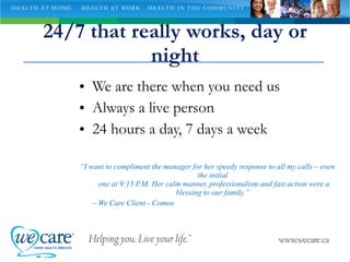 We Care Difference General | PPT