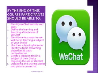 using wechat in classroom. | PPTX