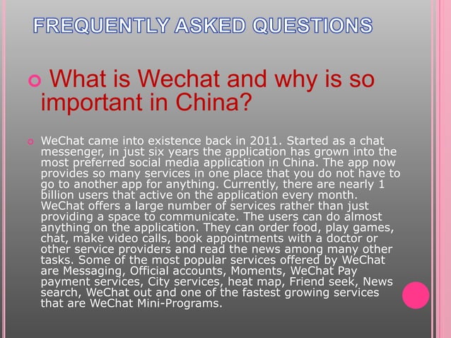 We chat mini program | PPT