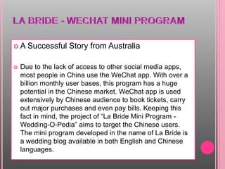 We chat mini program