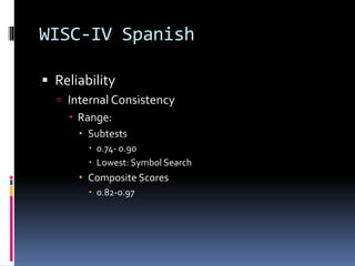 Wechsler (2) | PPT | Free Download