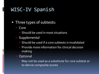 Wechsler (2) | PPT | Free Download