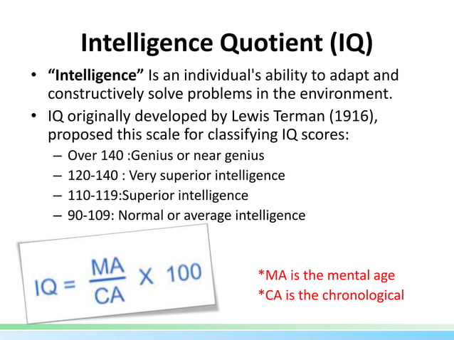 Wechsler Intelligence and Memory Scales | PPTX