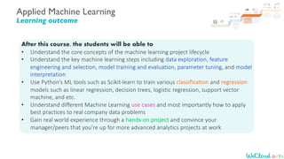 Applied Machine Learning Course - Jodie Zhu (WeCloudData) | PPT
