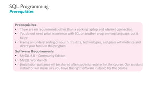 SQL for Data Science | PDF