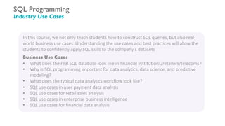 SQL for Data Science | PDF