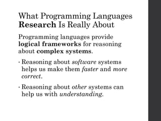 Programming Languages for Biological Modeling | PPT