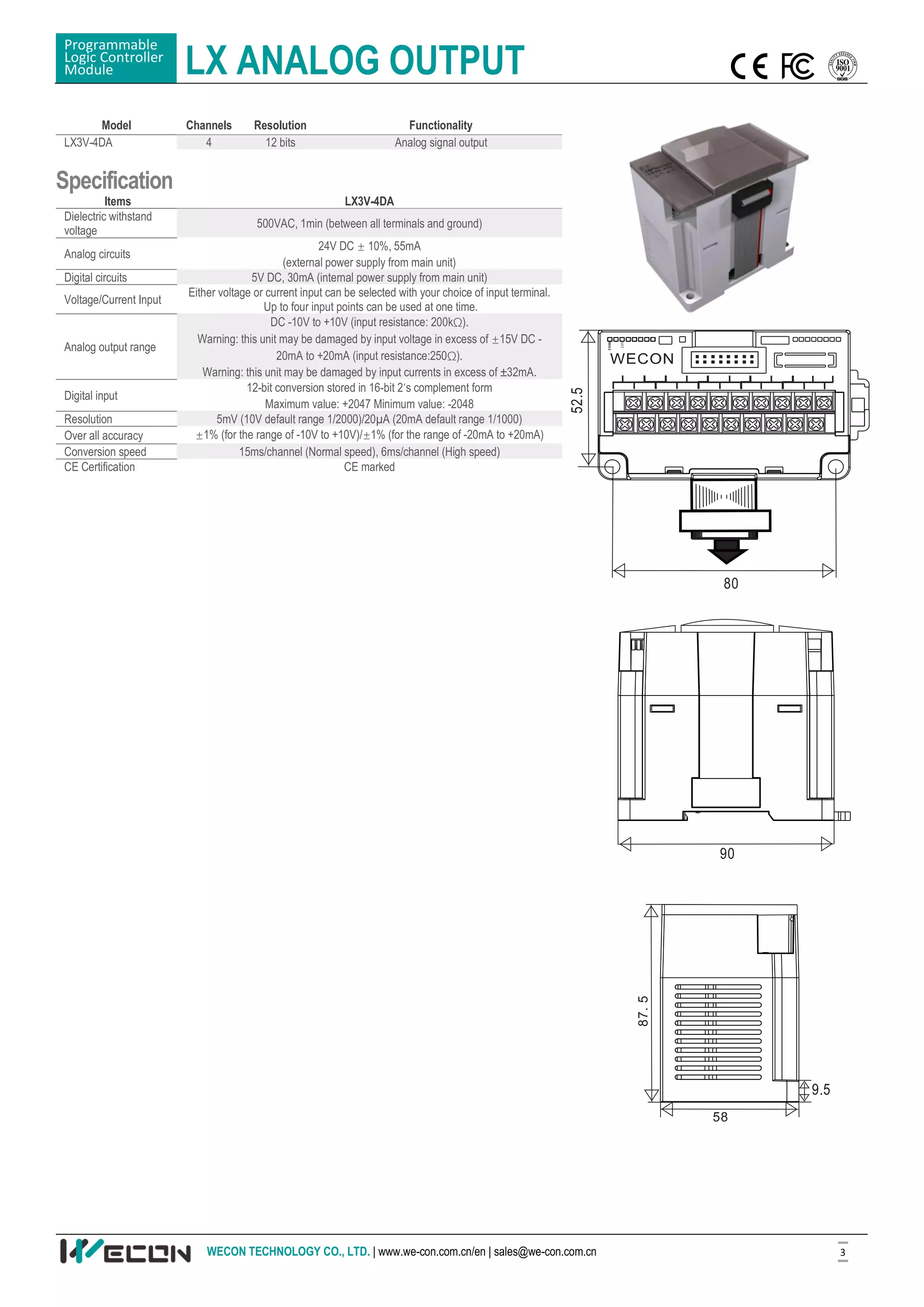 Wecon LX3V Modules Flyer | PDF