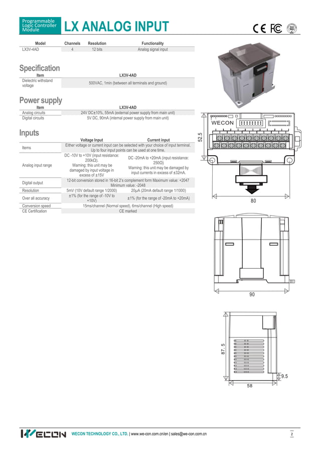 Wecon LX3V Modules Flyer | PDF