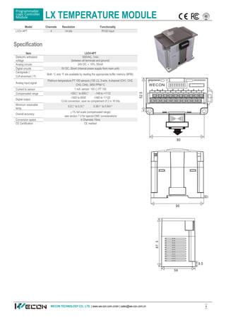 Wecon LX3V Modules Flyer | PDF