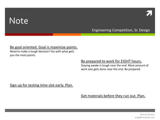Waterloo Engineering Competition - Senior Design | PPTX
