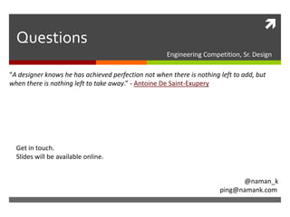 Waterloo Engineering Competition - Senior Design | PPTX