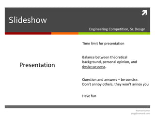 Waterloo Engineering Competition - Senior Design | PPTX