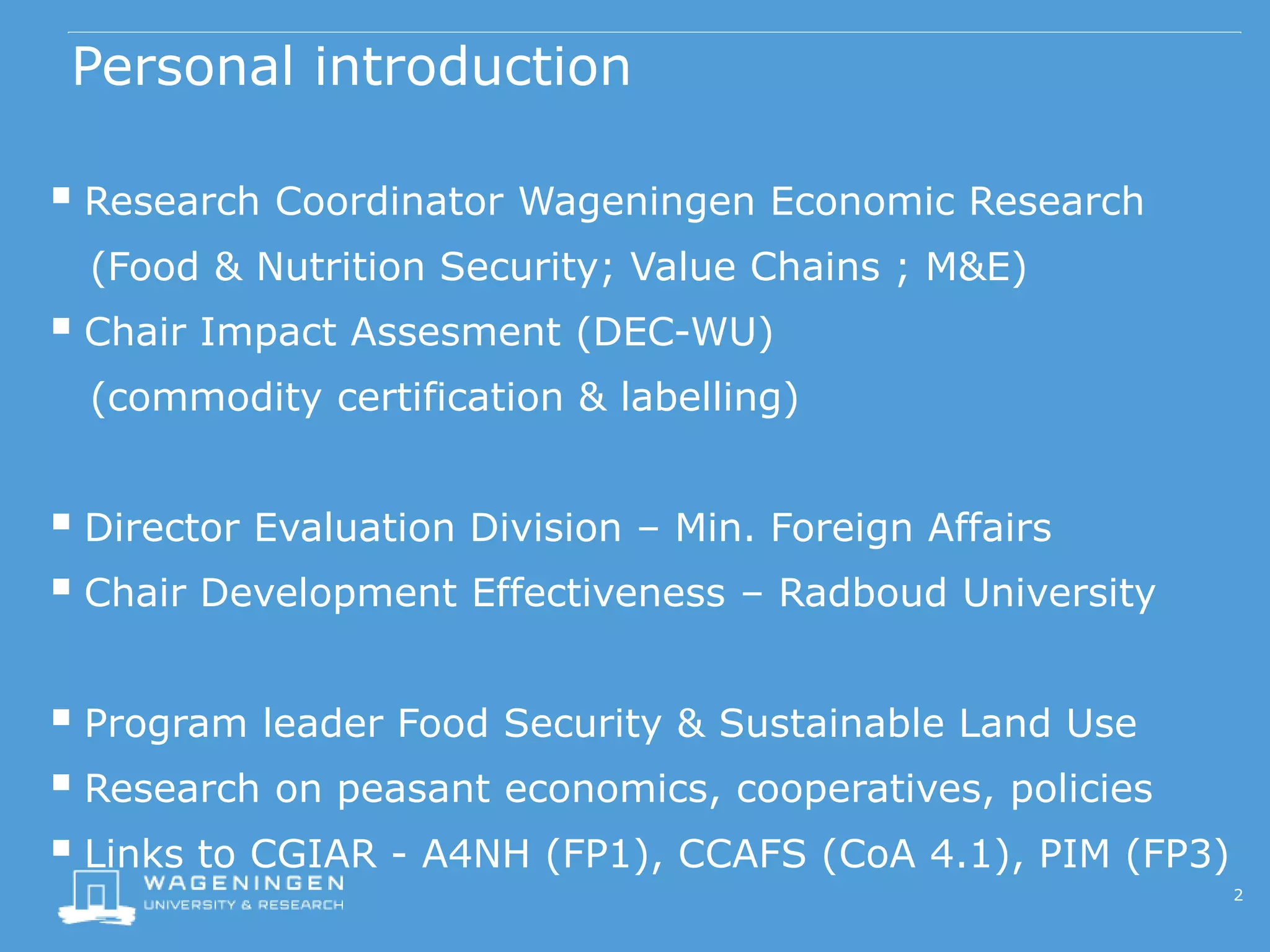 WUR research of food systems | PPTX