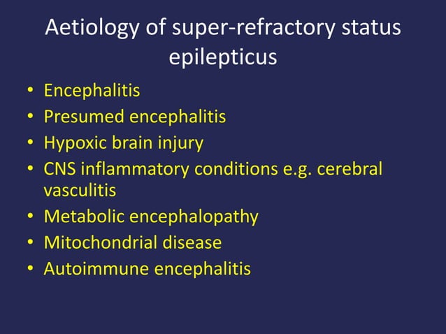 Super refractory status epilepticus. How long should we persevere ...