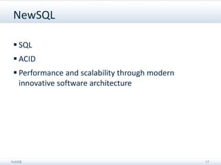 NewSQL vs NoSQL for New OLTP | PDF | Databases | Computer Software and ...