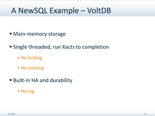 NewSQL vs NoSQL for New OLTP | PDF | Databases | Computer Software and Applications