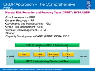 Improved Risk information to support sound policy/decision making ...