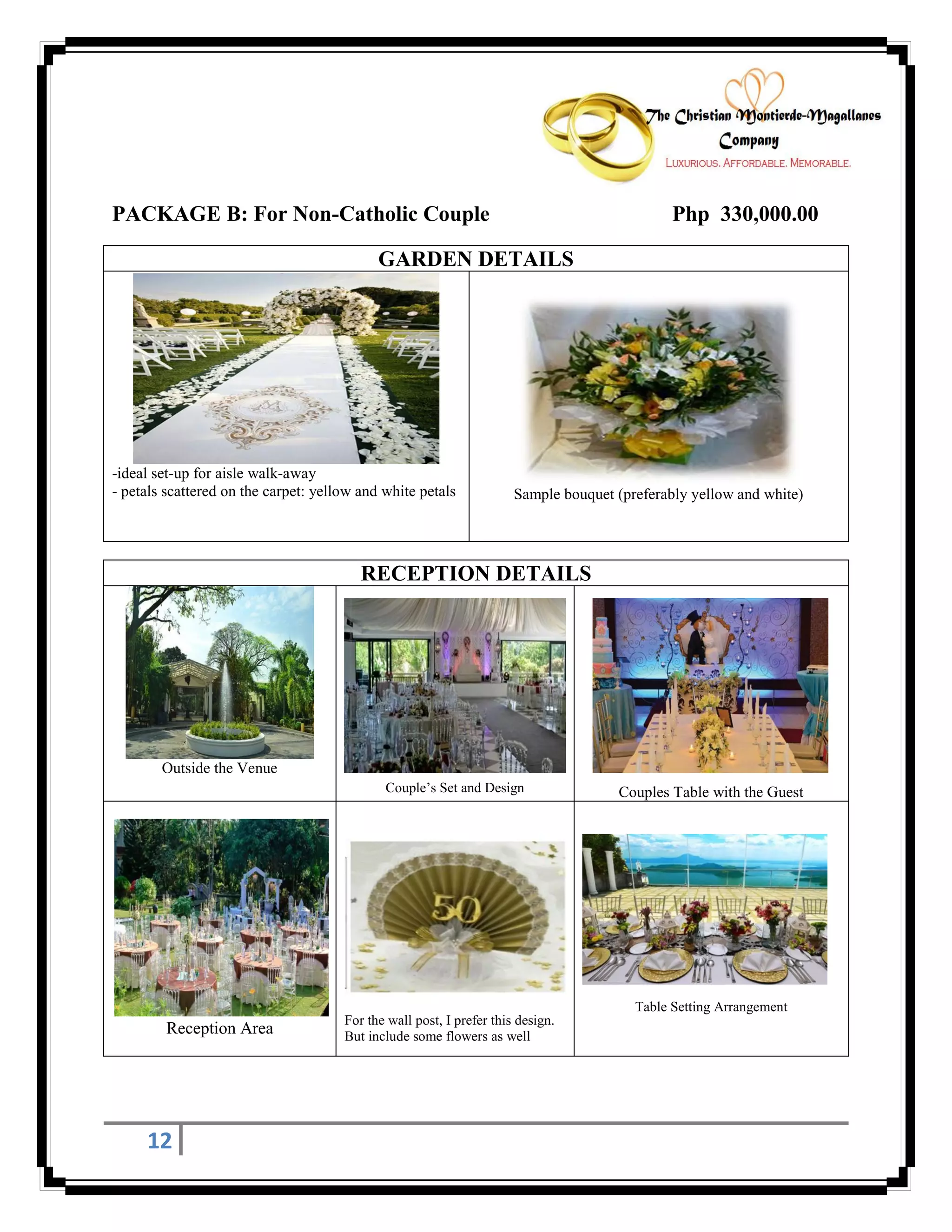 An Event Proposal: Wedding Anniversary Proposal | PDF